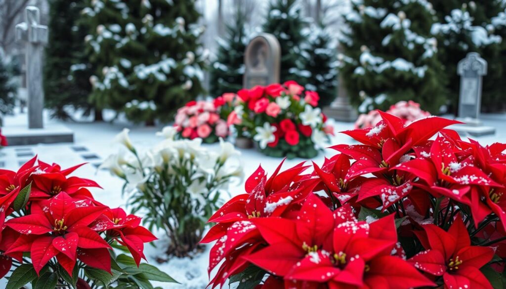 Blumen Grab Winter